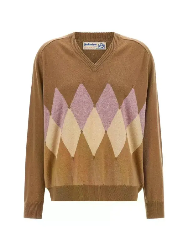 BALLANTYNE Intarsia-knit Sweater - Brown