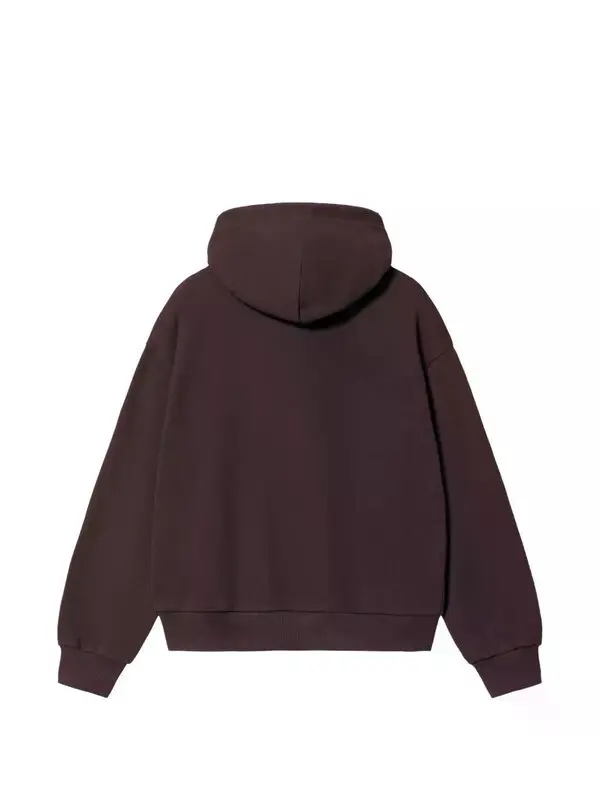 Carhartt Work In Progress Casey Logo-embroidered Zip-up Hoodie