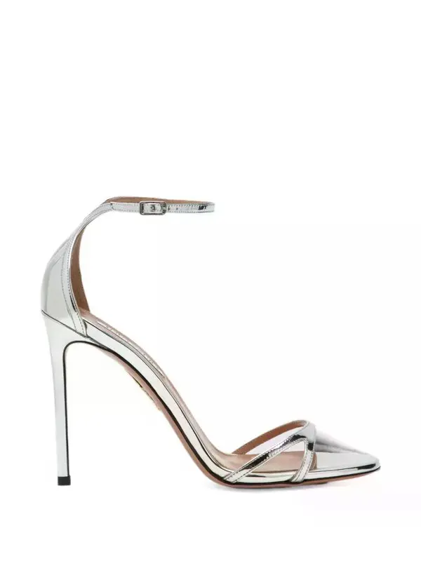 AQUAZZURA Nuda Metallic-effect Sandals