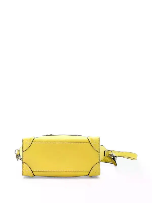 Celine Luggage Bag Grainy Leather Nano Crossbody Bag - Yellow