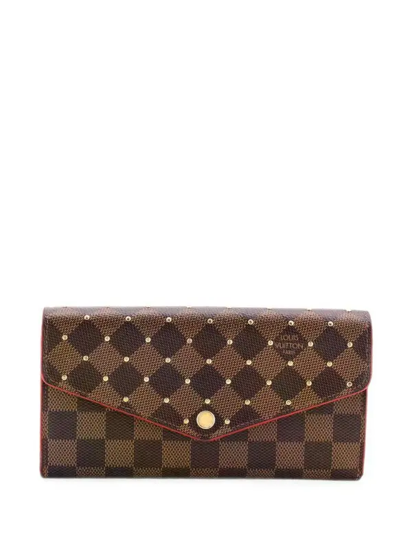 LOUIS VUITTON Sarah Wallet Nm Studded Damier Small Wallets