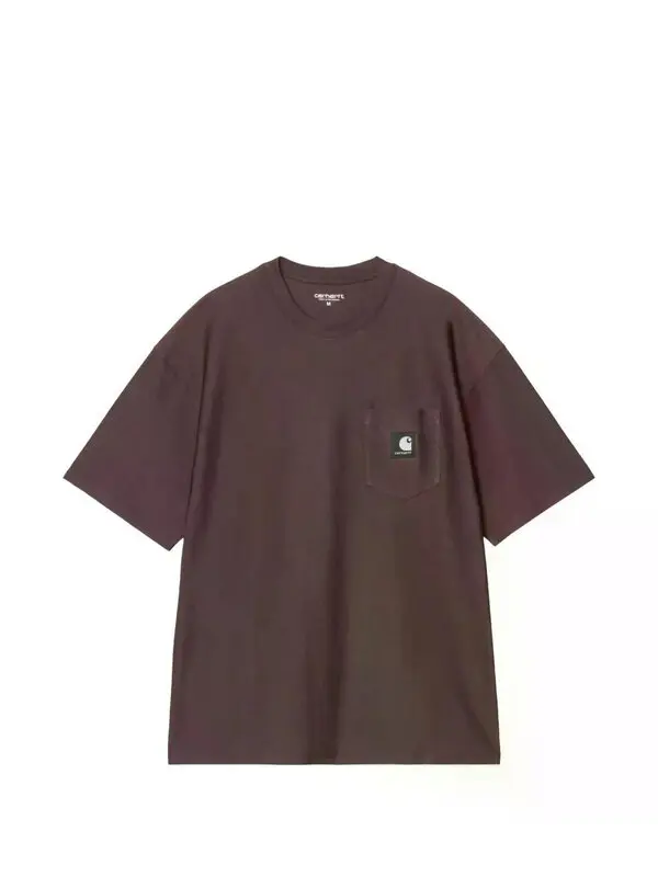 Carhartt Work In Progress Og Loose Logo-patch Pocket T-shirt - Brown