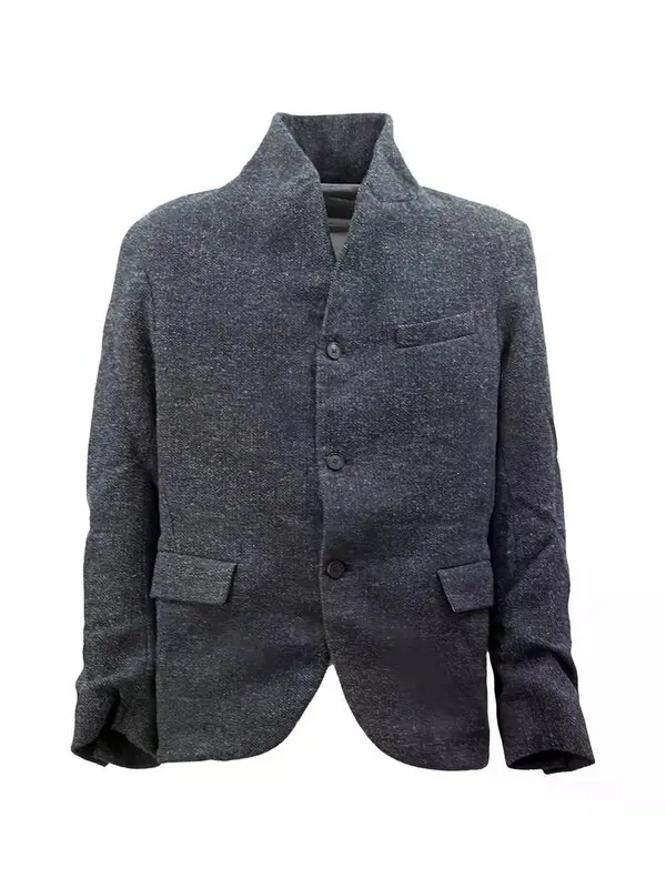 BERGFABEL Herringbone-pattern Single-breasted Jacket - Grey