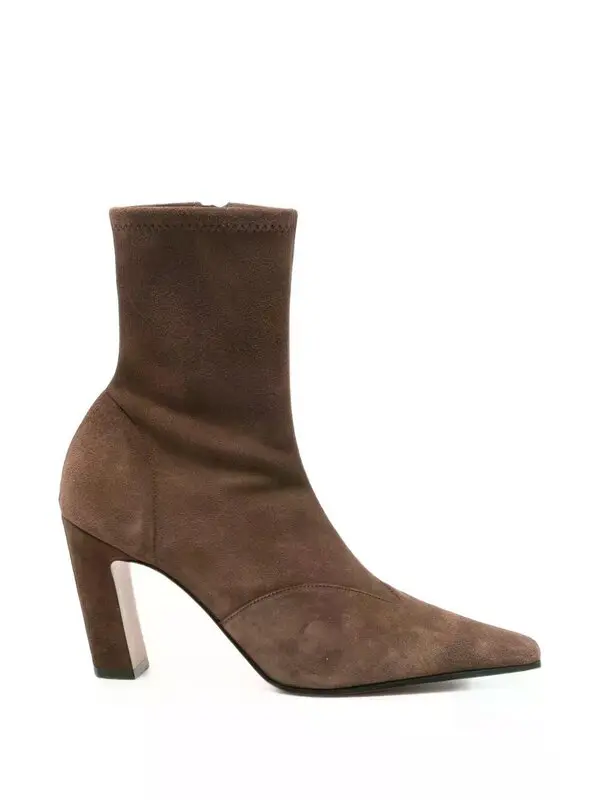 Khaite Nevada Pointed-toe Ankle Boots - Brown
