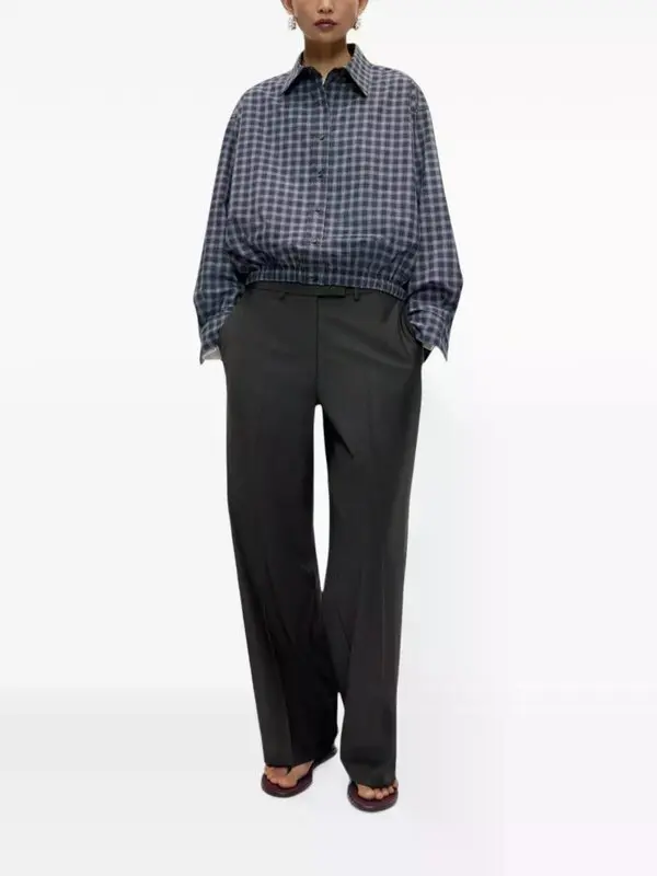 CORDERA Checked Cotton Shirt With Elasticated Hem