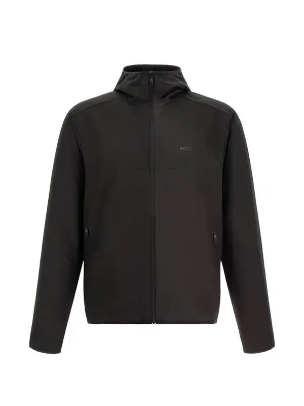 BOSS Logo Detail Zip-up Hooded Jacket