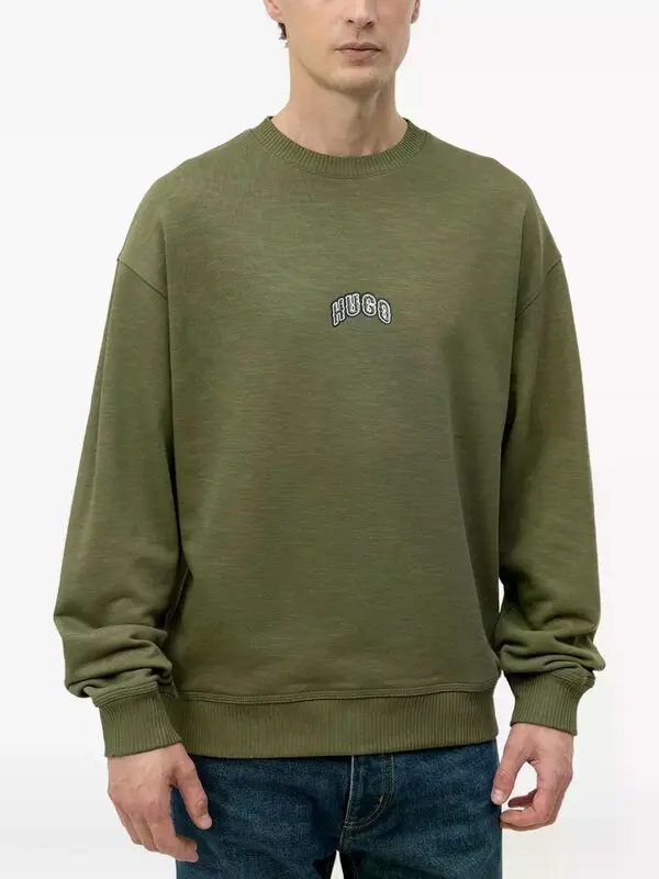 Hugo Logo-embroidered Sweatshirt - Green