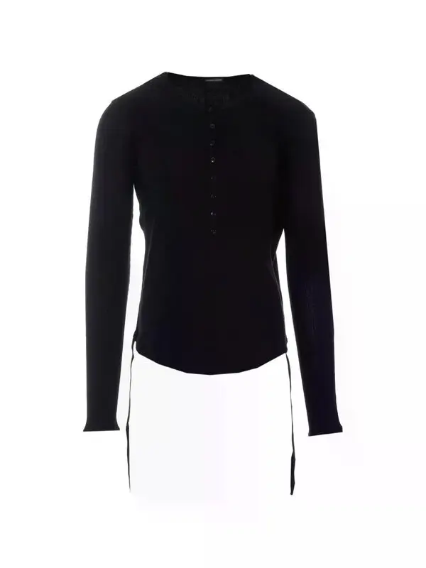 ANN DEMEULEMEESTER Hamar Button-detail T-shirt