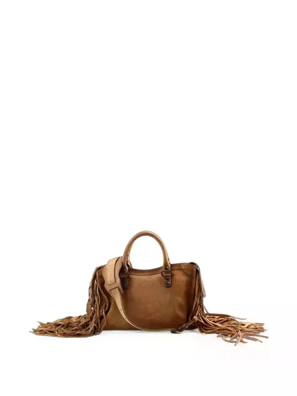Balenciaga Small Le City Fringed Tote Bag