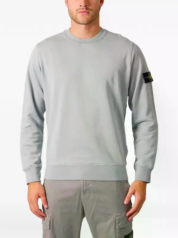 Stone Island 6100060 Organic-cotton Fleece Sweatshirt - Grey