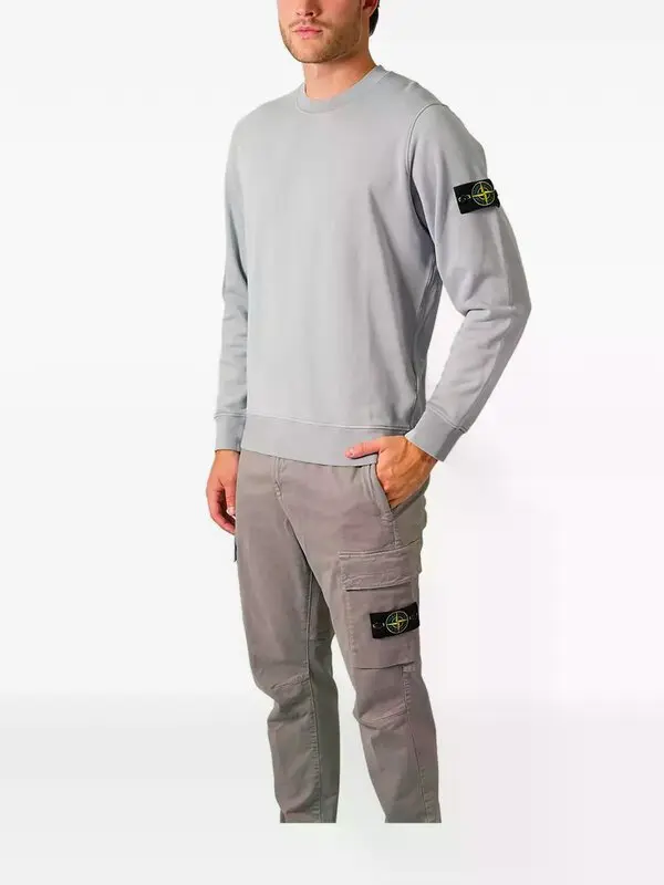 Stone Island Organic Cotton Fleece Sweatshirt - Grey