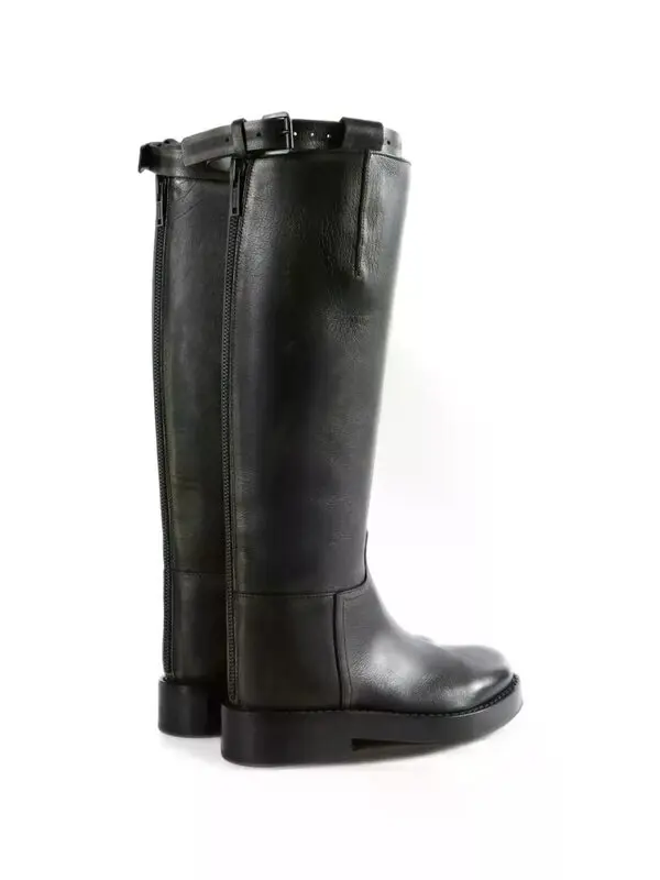 ANN DEMEULEMEESTER Buckled Knee-high Boots - Black
