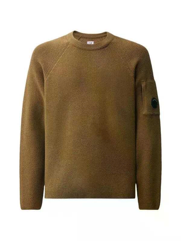C.P. COMPANY Lens-detail Waffle-knit Sweater
