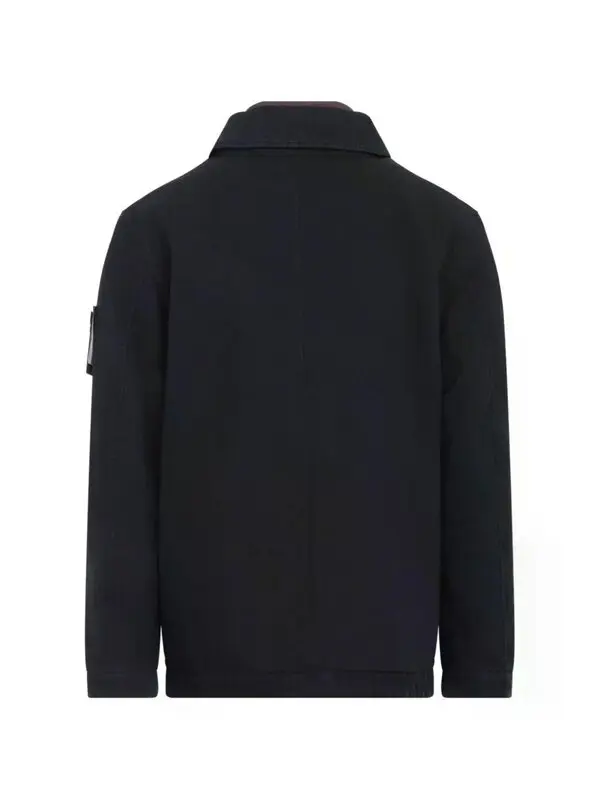 Stone Island Logo-patch Zip-up Jacket - Blue