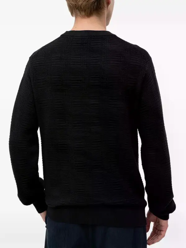 Hugo Waffle-knit Crew Neck Sweater