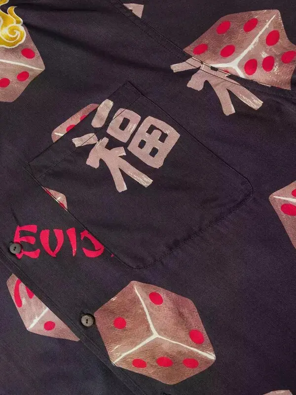 EVISU Dice-print Camp Shirt