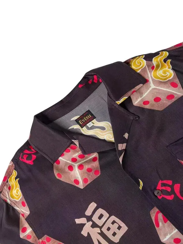 EVISU Dice-print Camp Shirt