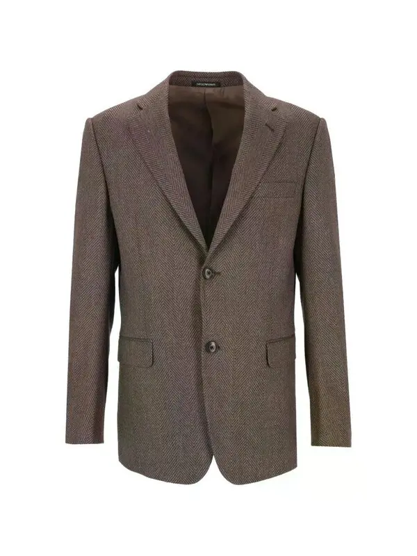 Emporio Armani Herringbone Single-breasted Suit