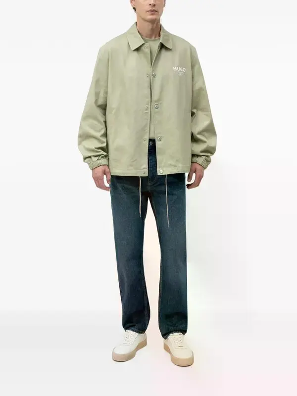 Hugo Cotton-twill Coach Jacket With Logo Details