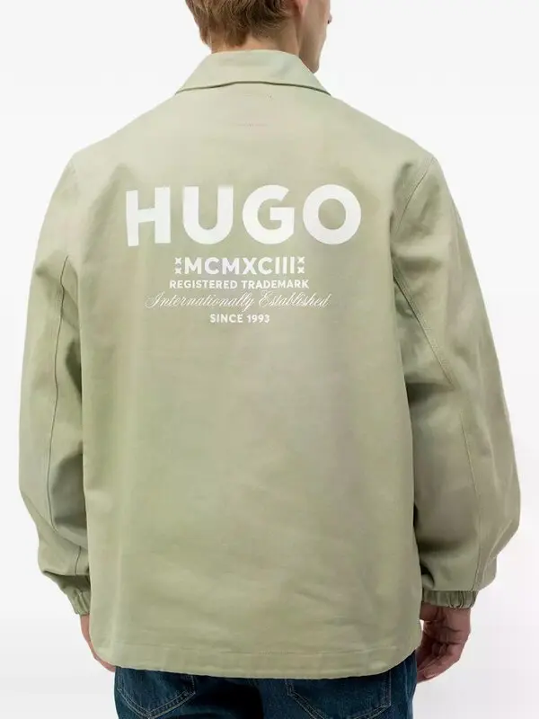 Hugo Cotton-twill Coach Jacket With Logo Details