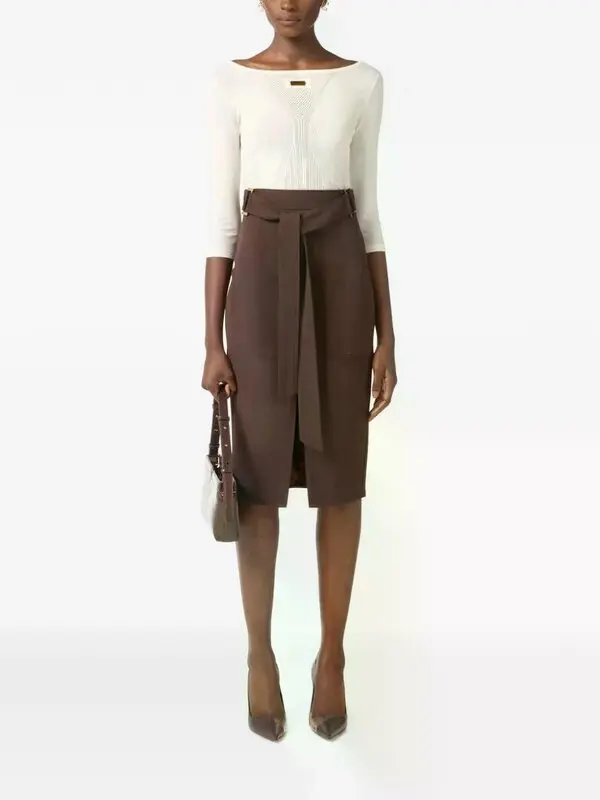 Elisabetta Franchi Top In Open-knit Fabric