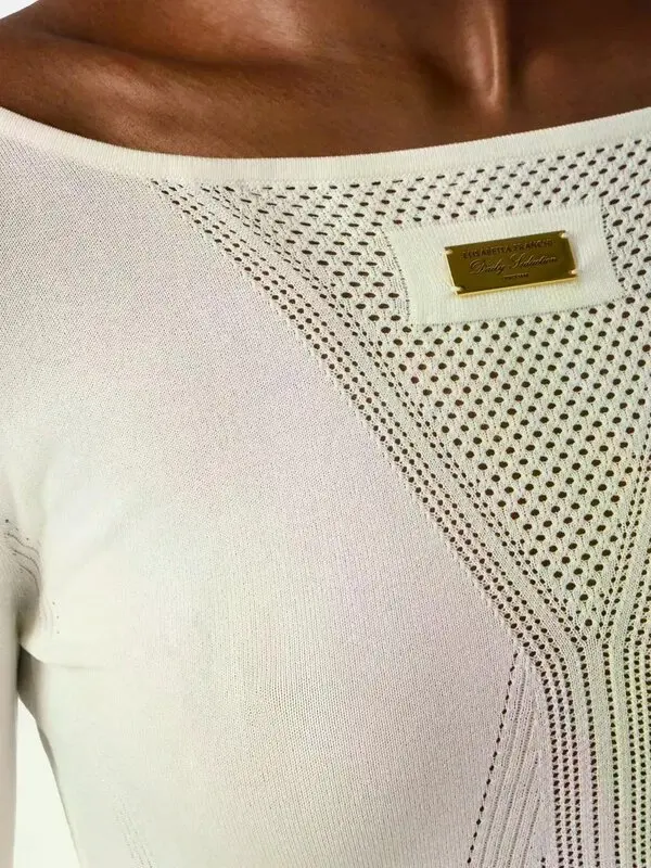 Elisabetta Franchi Top In Open-knit Fabric