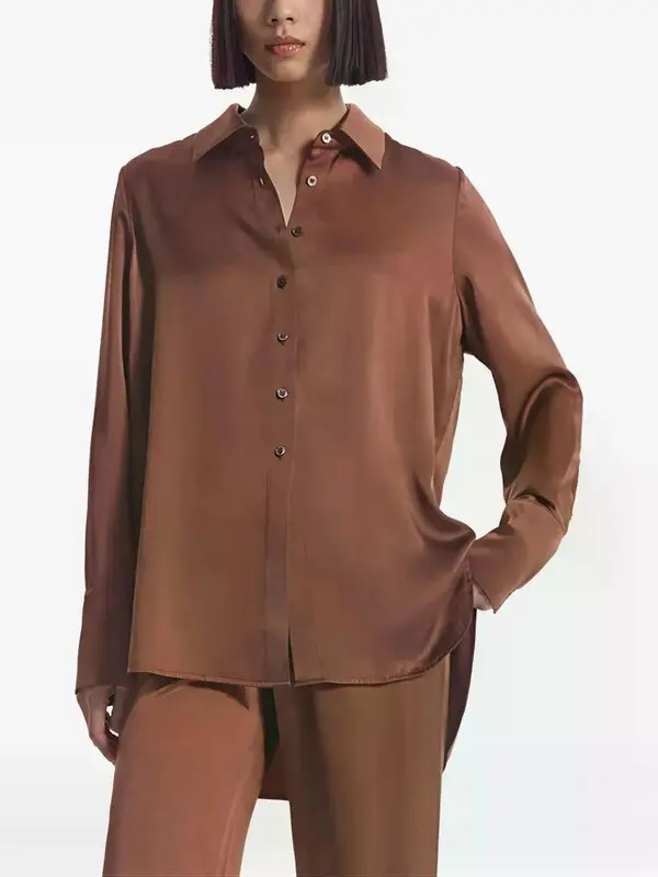 Co Satin-finish Long-sleeve Shirt