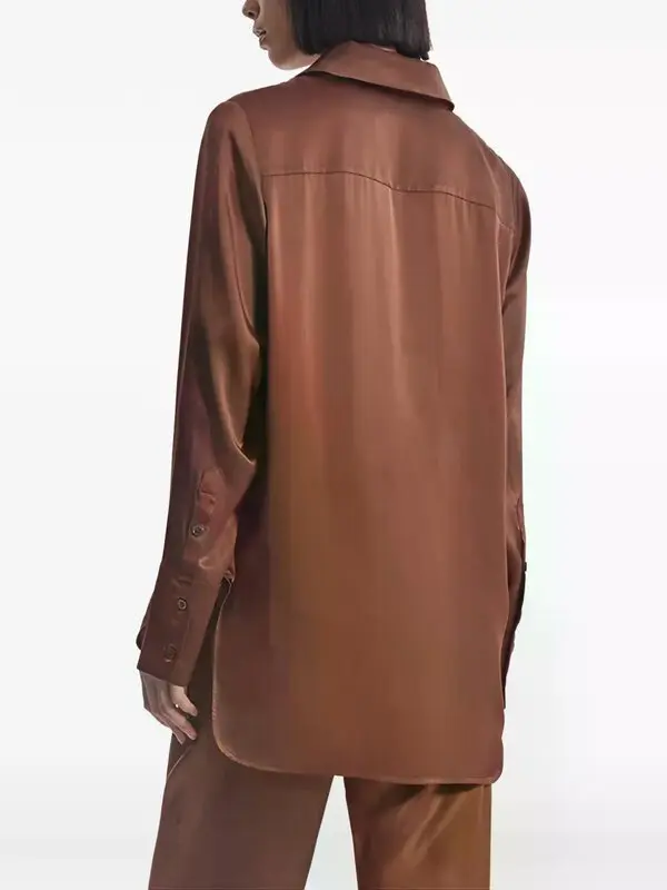 Co Satin-finish Long-sleeve Shirt
