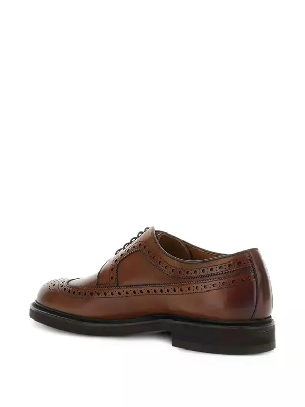 BERWICK 1707 Brogue Detail Lace-up Shoes - Brown