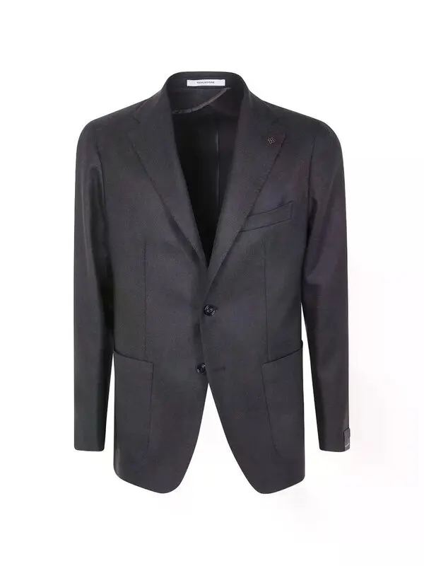 Tagliatore Montecarlo Twill-weave Notched-lapels Blazer - Brown