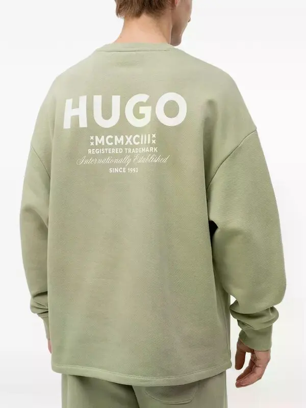 Hugo Logo-print Sweatshirt In Cotton Terry