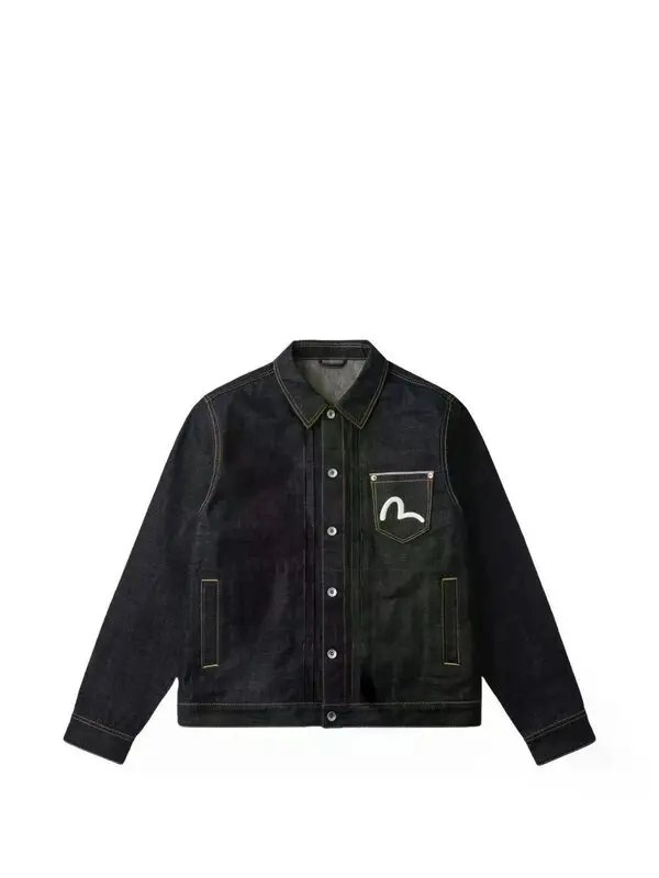 EVISU Dragon-embroidered Denim Jacket - Blue