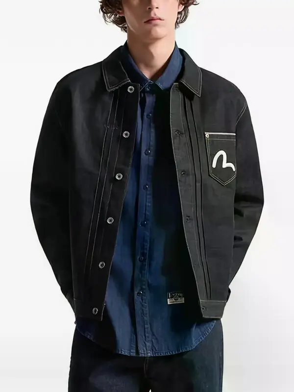 EVISU Dragon-embroidered Denim Jacket