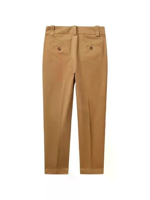BENETTON Pressed-crease Straight-leg Trousers - Brown
