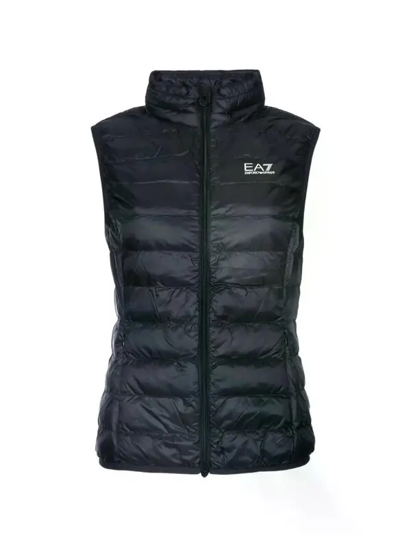 EA7 Quilted Logo-print Gilet