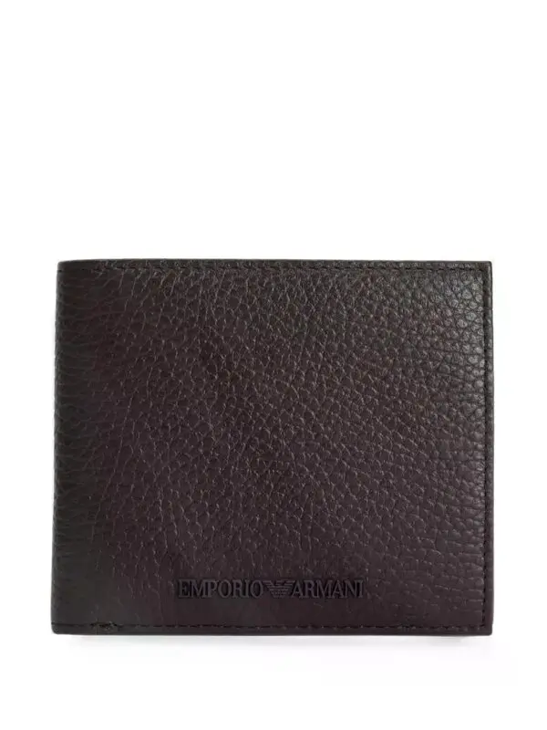 Emporio Armani Grainy Leather Wallet - Brown