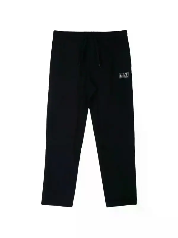 EA7 Logo-print Drawstring Track Pants - Black