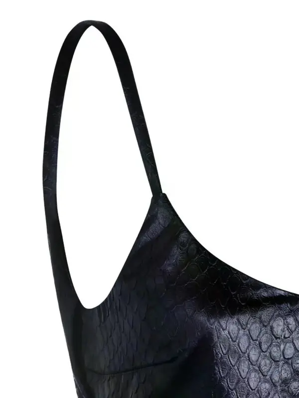 Elisabetta Franchi Snakeskin-effect Bow-detail Maxi Dress