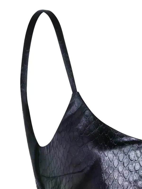Elisabetta Franchi Snakeskin-effect Bow-detail Maxi Dress