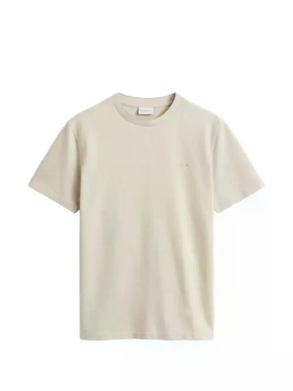 Gant Logo-embroidered T-shirt - Neutrals