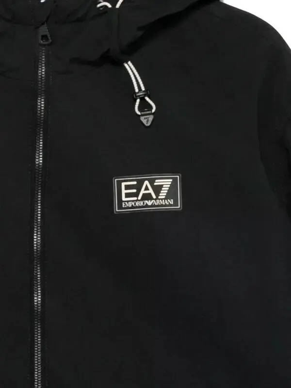 EA7 Logo-patch Hooded Jacket