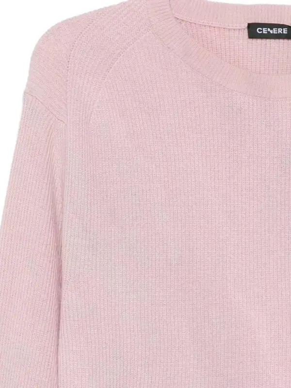 CENERE GB Ribbed-knit Raglan-sleeve Sweater
