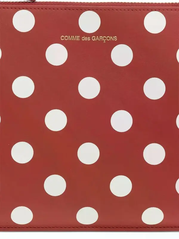 Comme Des Garçons Polka-dot Leather Pouch
