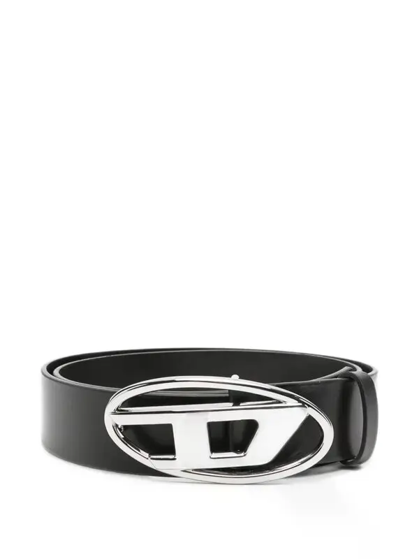 DIESEL® Oval D Plaque Belt - Black