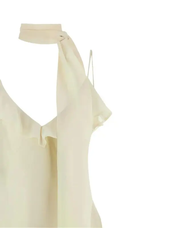 ROTATE BY BIRGER CHRISTENSEN Maxi Dress With Ruffled Scarf Detail