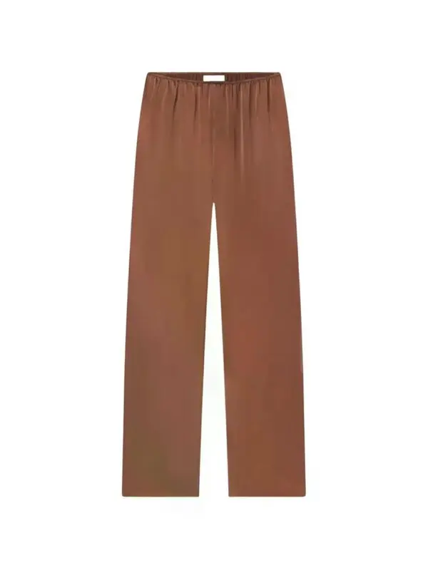 Co Elasticated Straight-leg Trousers - Brown
