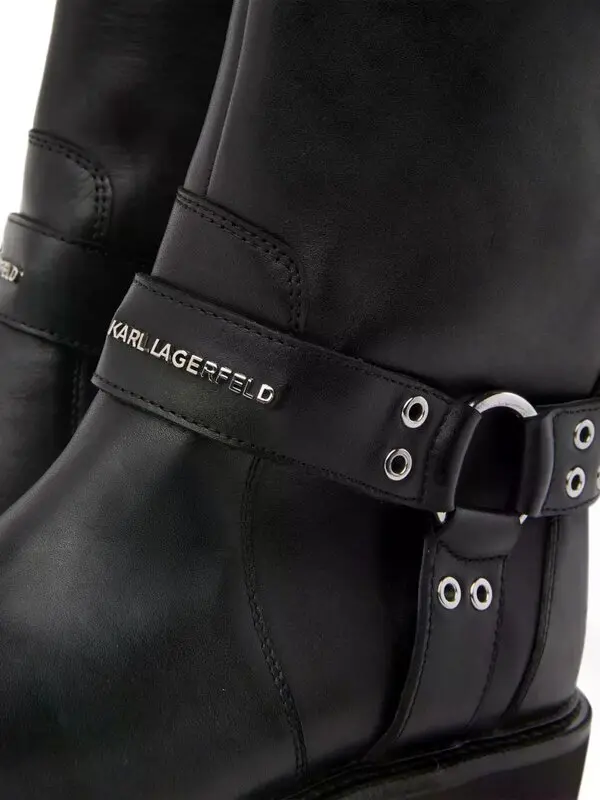Karl Lagerfeld Sadie Studs Harness Boots