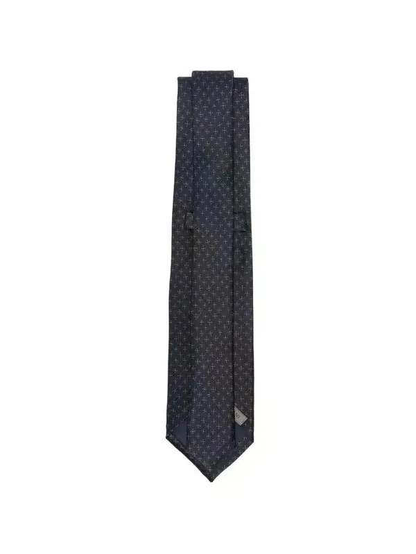 Corneliani Geometric Print Neck Tie - Blue