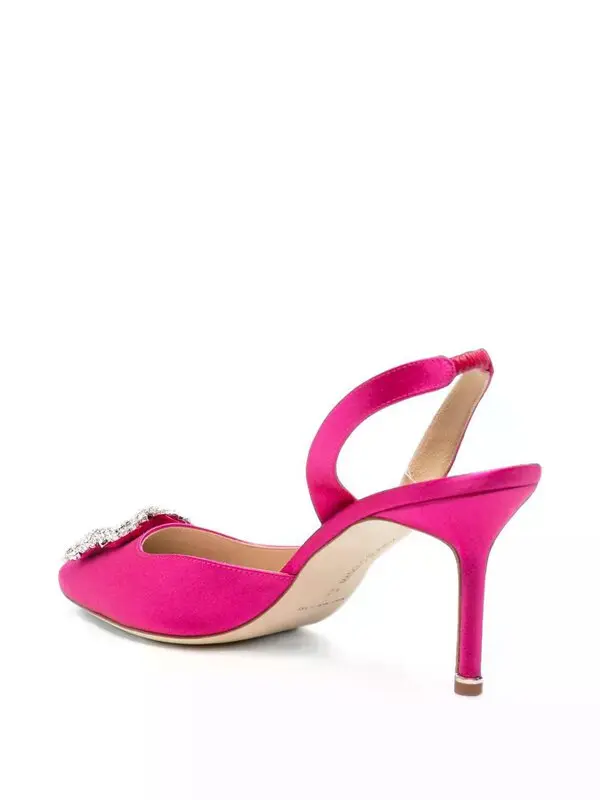 Manolo Blahnik Hangisli Crystal-buckle Pumps