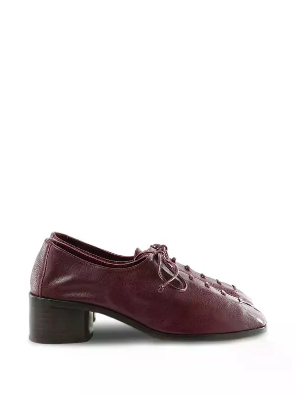 Hereu Lace-up Block-heel Pumps - Red